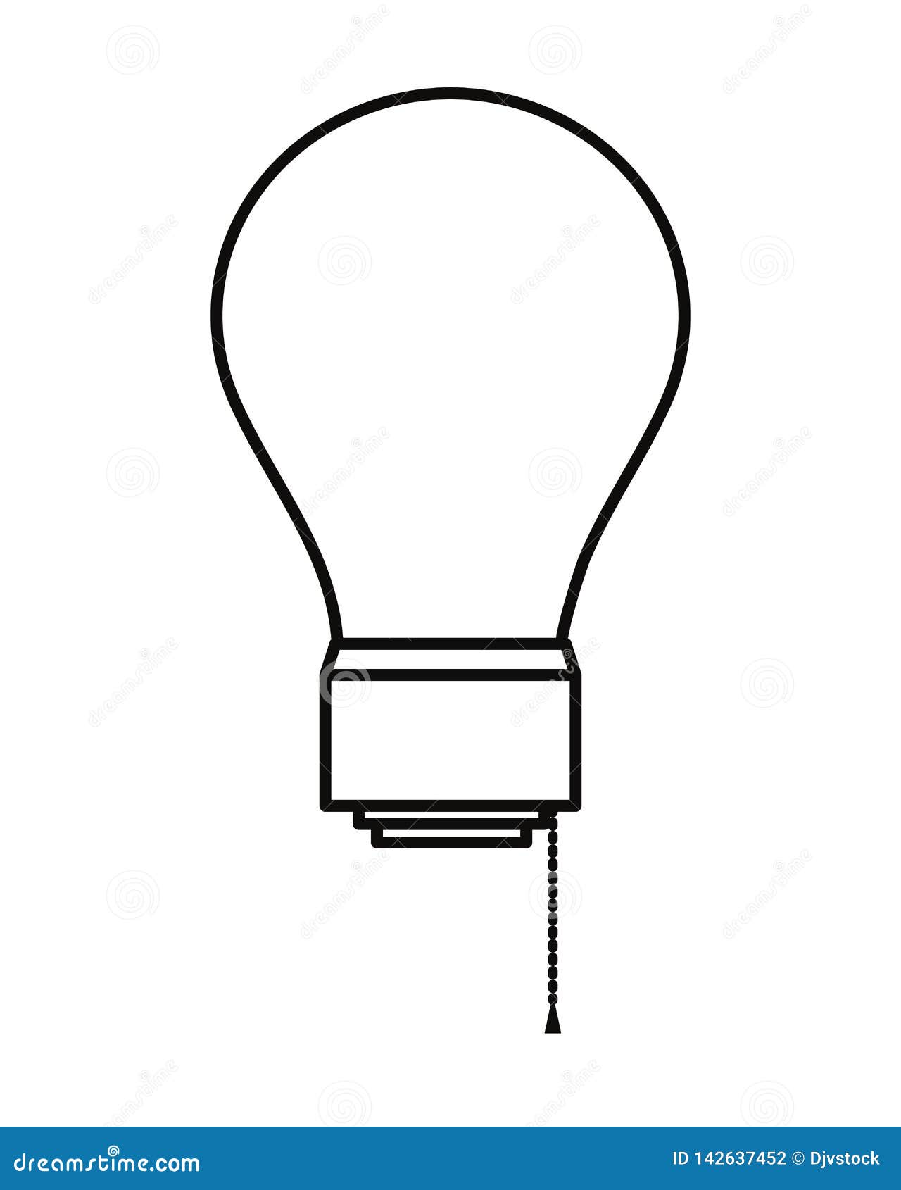 Bulb Light on White Background Stock Vector - Illustration of power ...