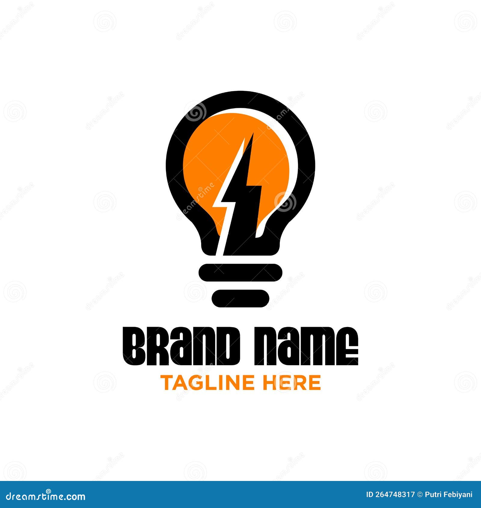 Bulb Logo Design stock vector. Illustration of logo - 264748317