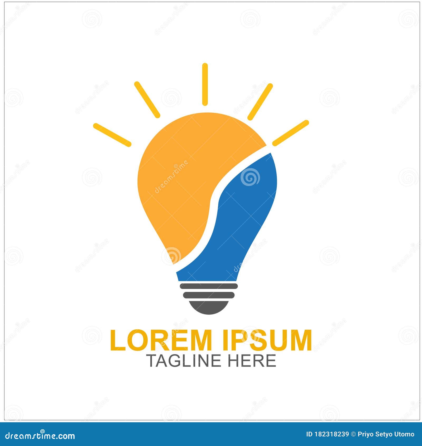 Bulb Logo Design Vector Illustration Stock Illustration - Illustration ...
