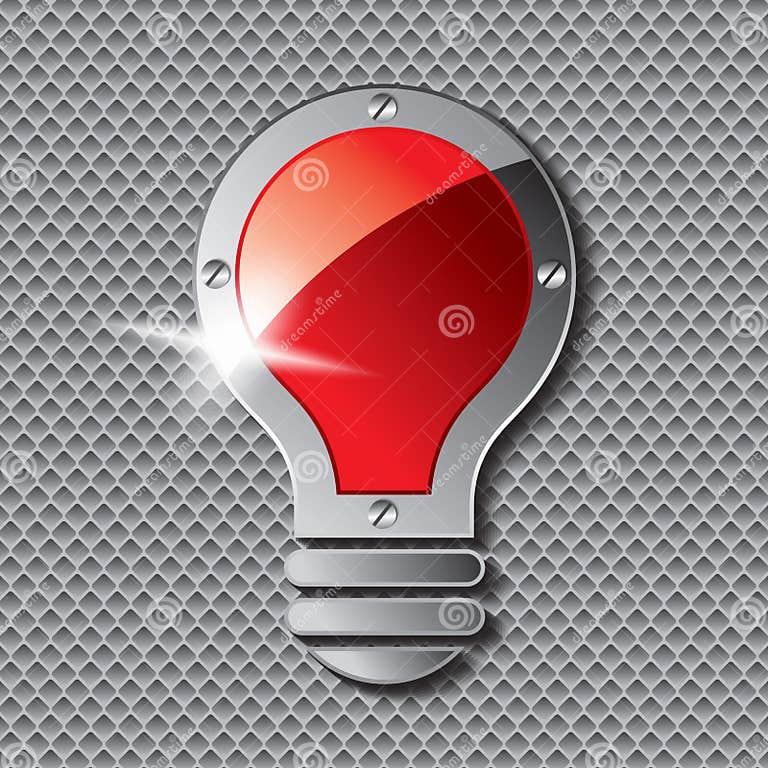 Bulb with metal plate stock vector. Illustration of aluminum - 27116098