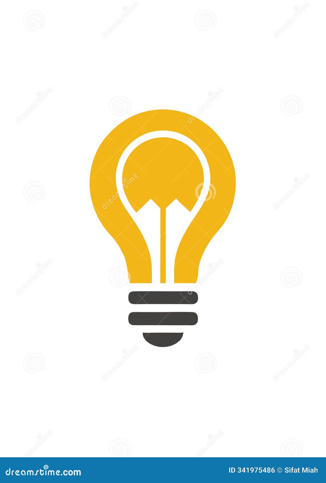 Bulb Minimalist Logo Design Vector on White Background Stock Vector ...