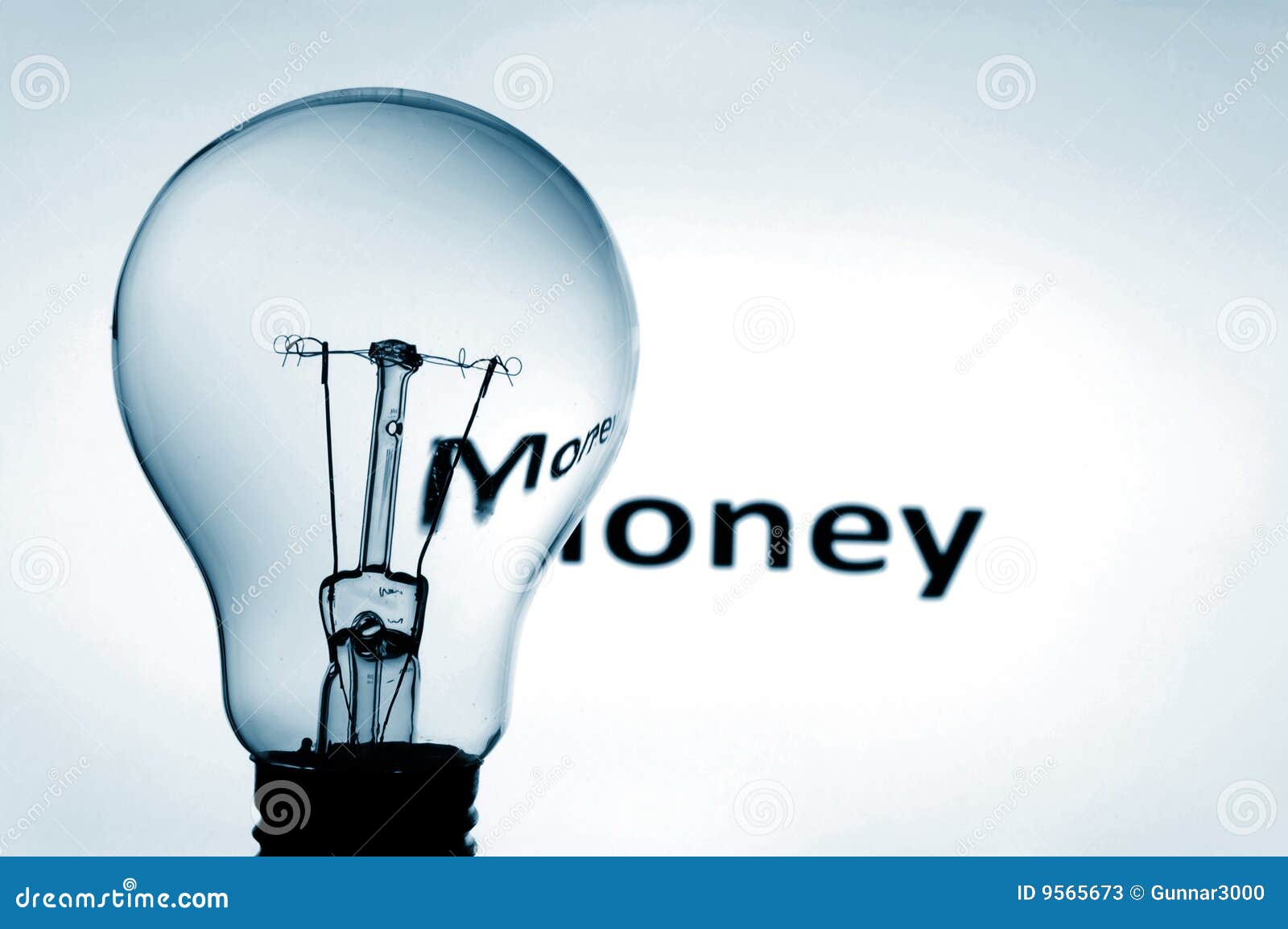 Bulb and money stock image. Image of achievement, creativity - 9565673