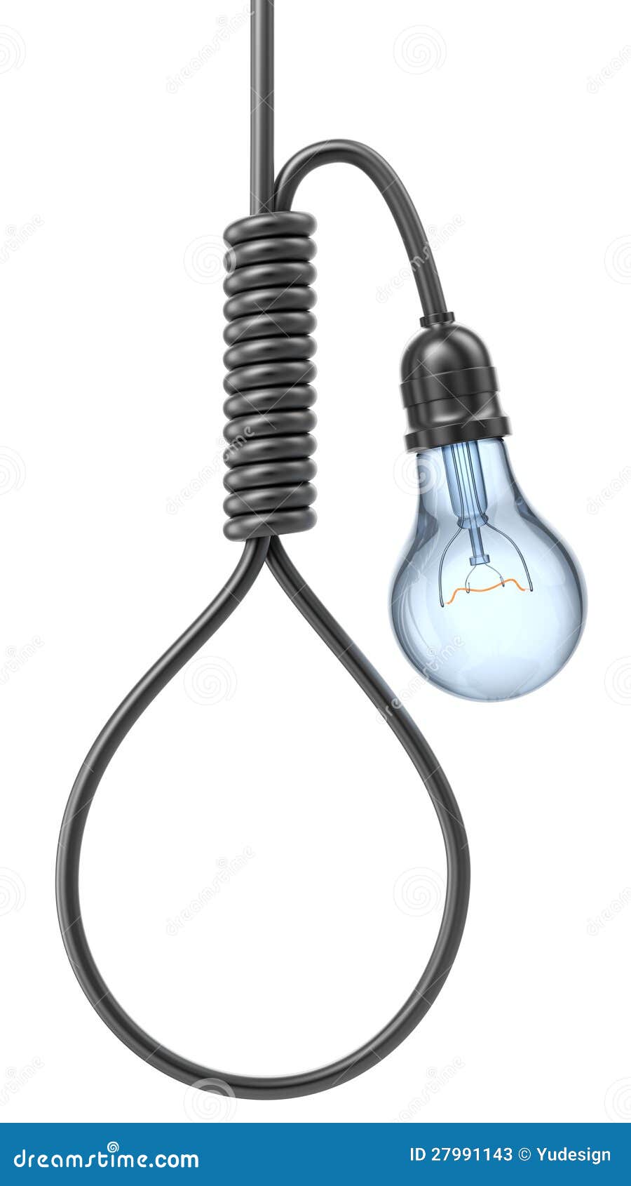 Bulb with noose stock illustration. Illustration of tighten - 27991143