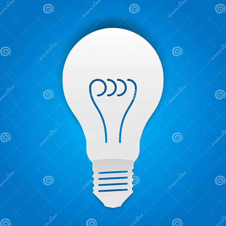 Bulb - paper cut design stock vector. Illustration of icon - 90273801