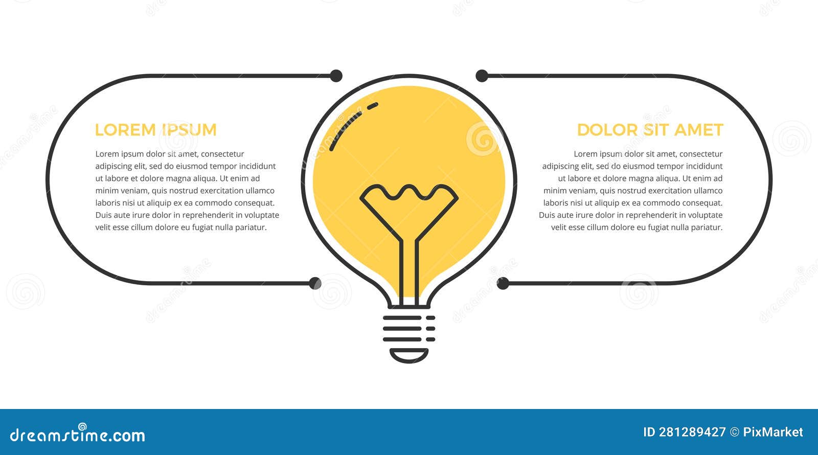 Bulb with Place for Text stock vector. Illustration of choice - 281289427