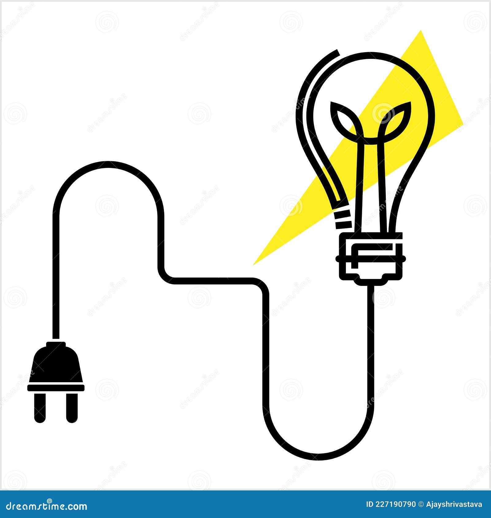 Bulb Plug Icon, Bulb Plug with Cord Stock Vector - Illustration of ...