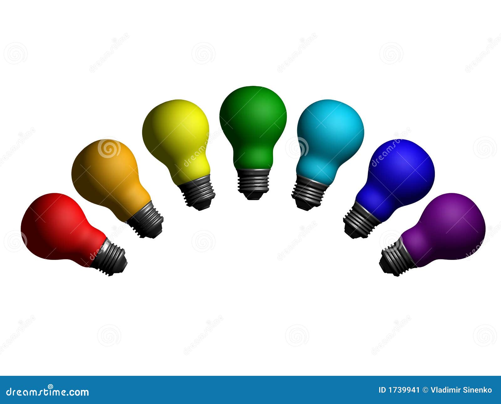 Bulb rainbow stock illustration. Illustration of colorful - 1739941