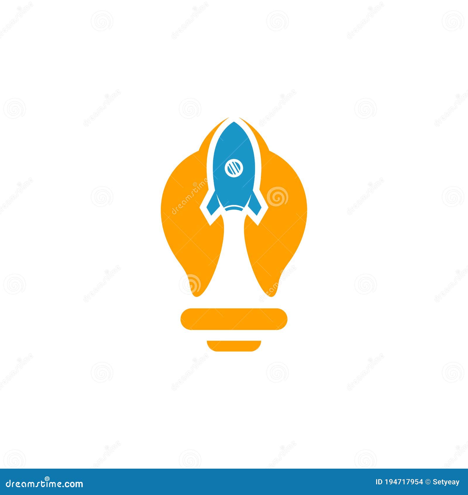 Bulb Rocket Logo Icon Vector Template, Creative Design, Symbol Stock ...