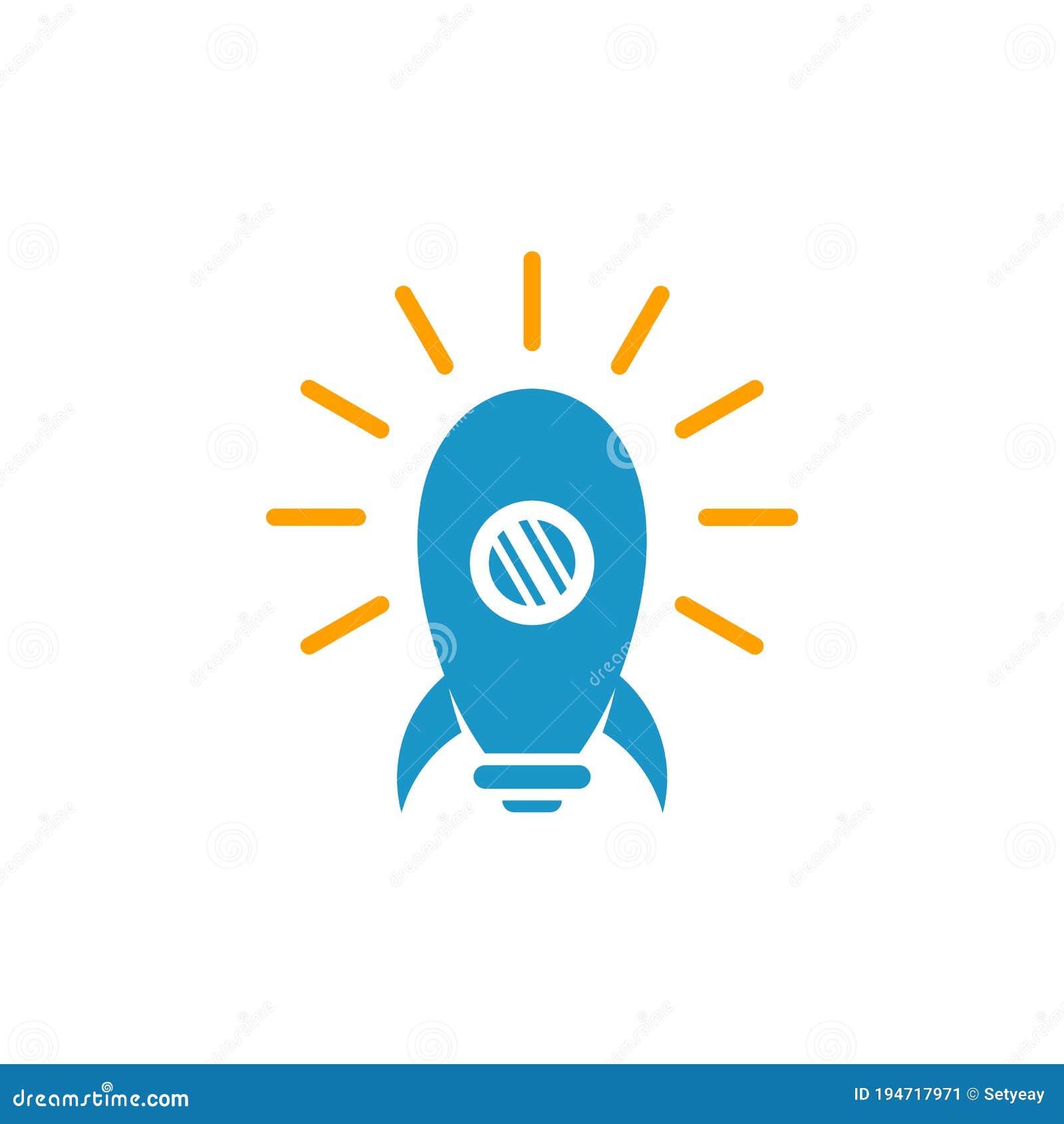 Bulb Rocket Logo Icon Vector Template, Creative Design, Symbol Stock ...