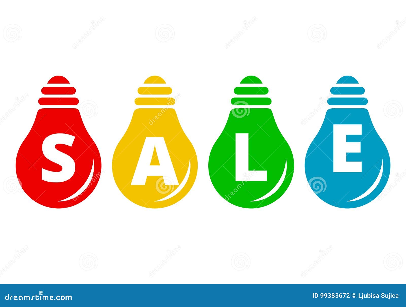 Bulb Sale tags stock vector. Illustration of design, element - 99383672