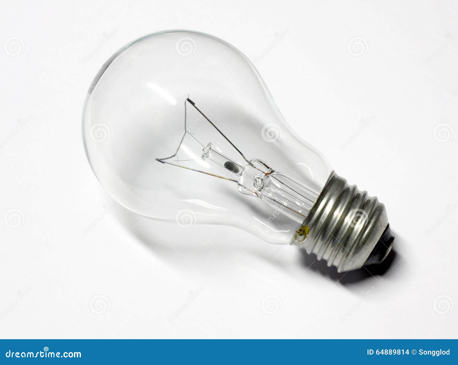 Bulb with Shadow on White Background Stock Photo - Image of aging, bulb ...
