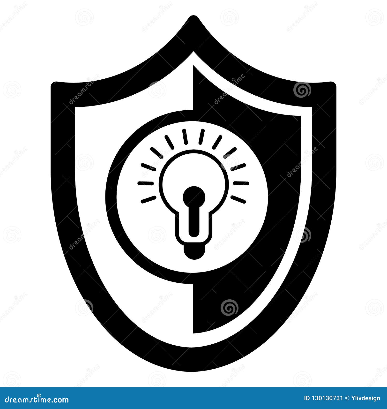 Bulb Shield Logo Template - Protection Logo Vector Illustration ...