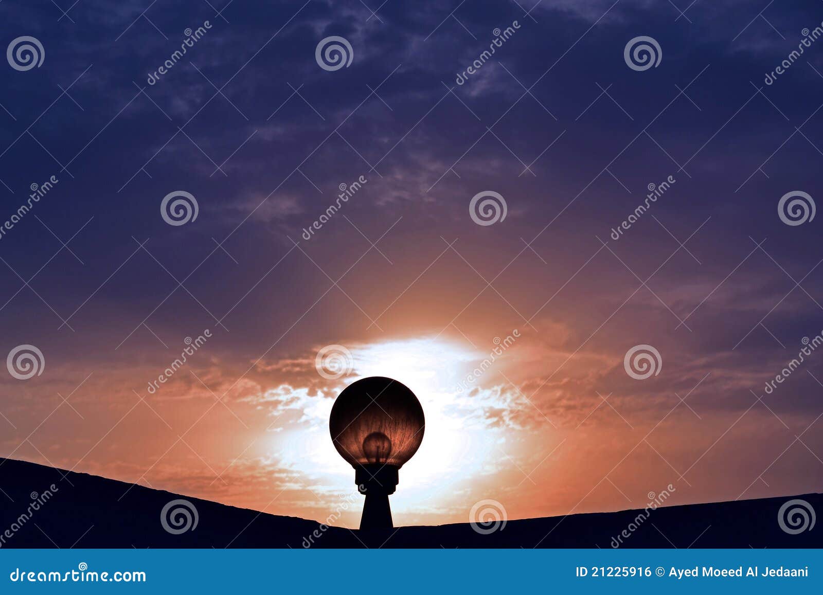The bulb at sunset stock photo. Image of bulb, dawn, sunset - 21225916
