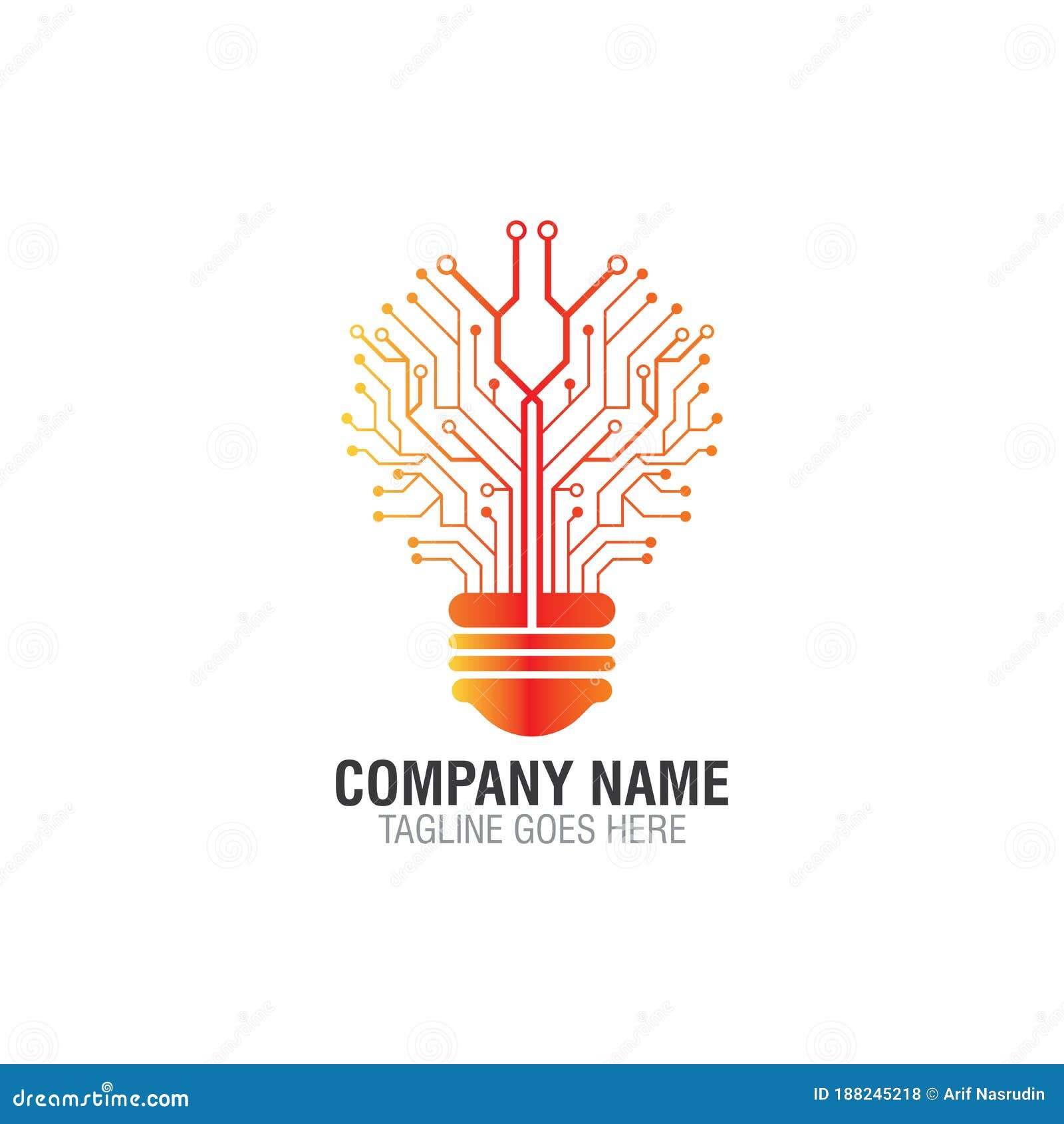 Bulb Tech Circuit Logo Design, Electric Light Technology Icon Stock ...