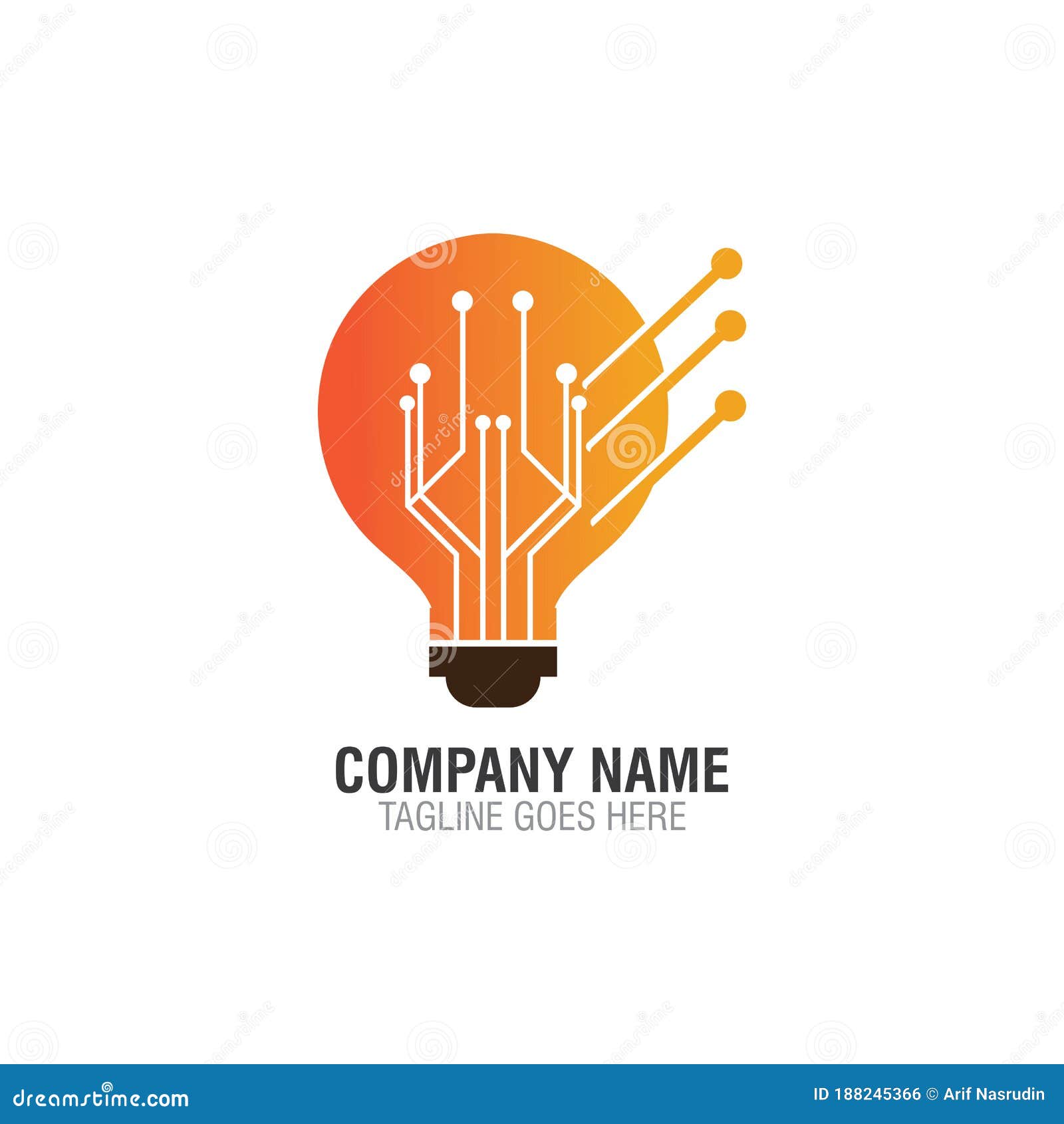 Bulb Tech Circuit Logo Design, Electric Light Technology Icon Stock ...