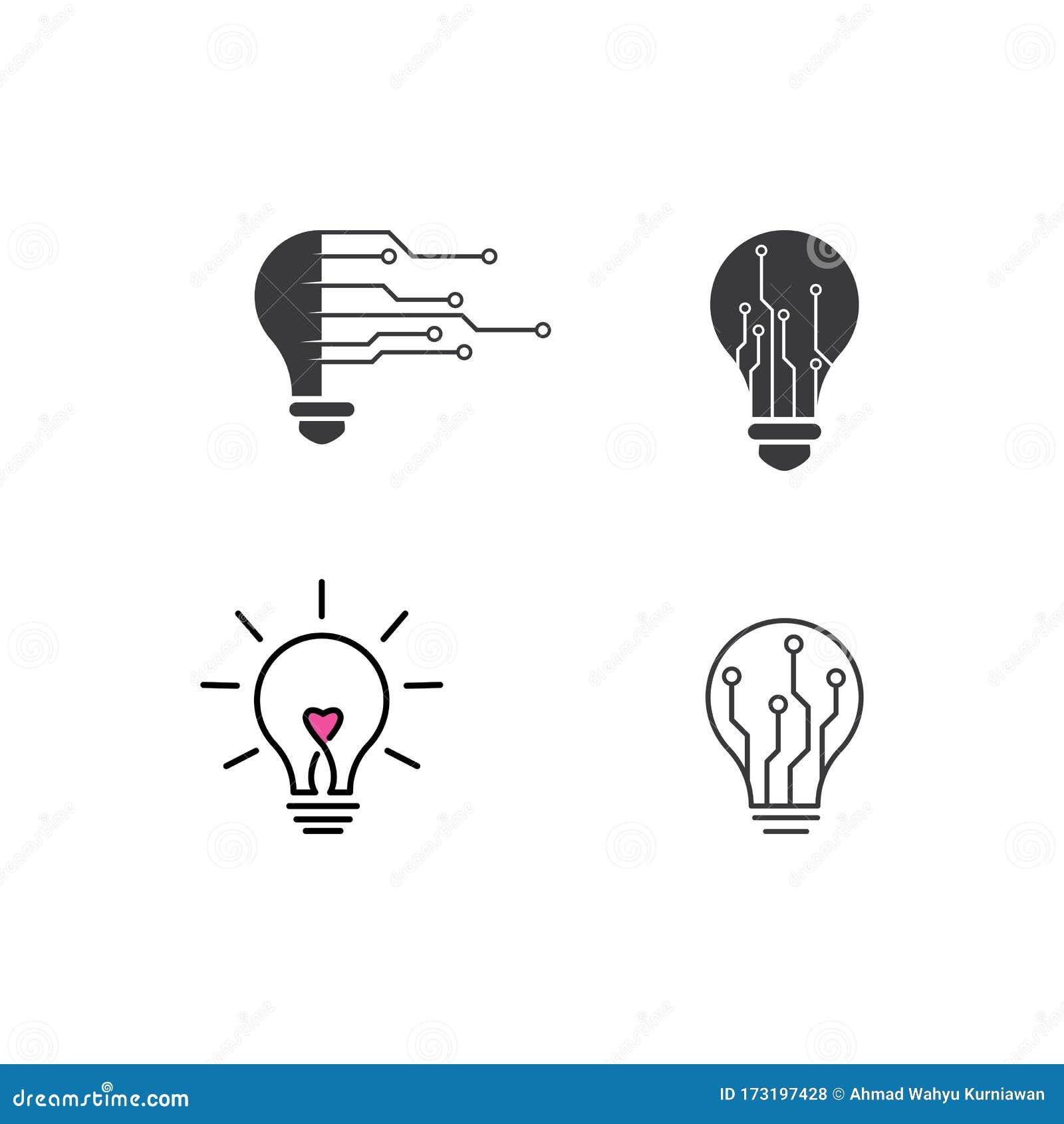 Bulb technology logo stock vector. Illustration of education - 173197428