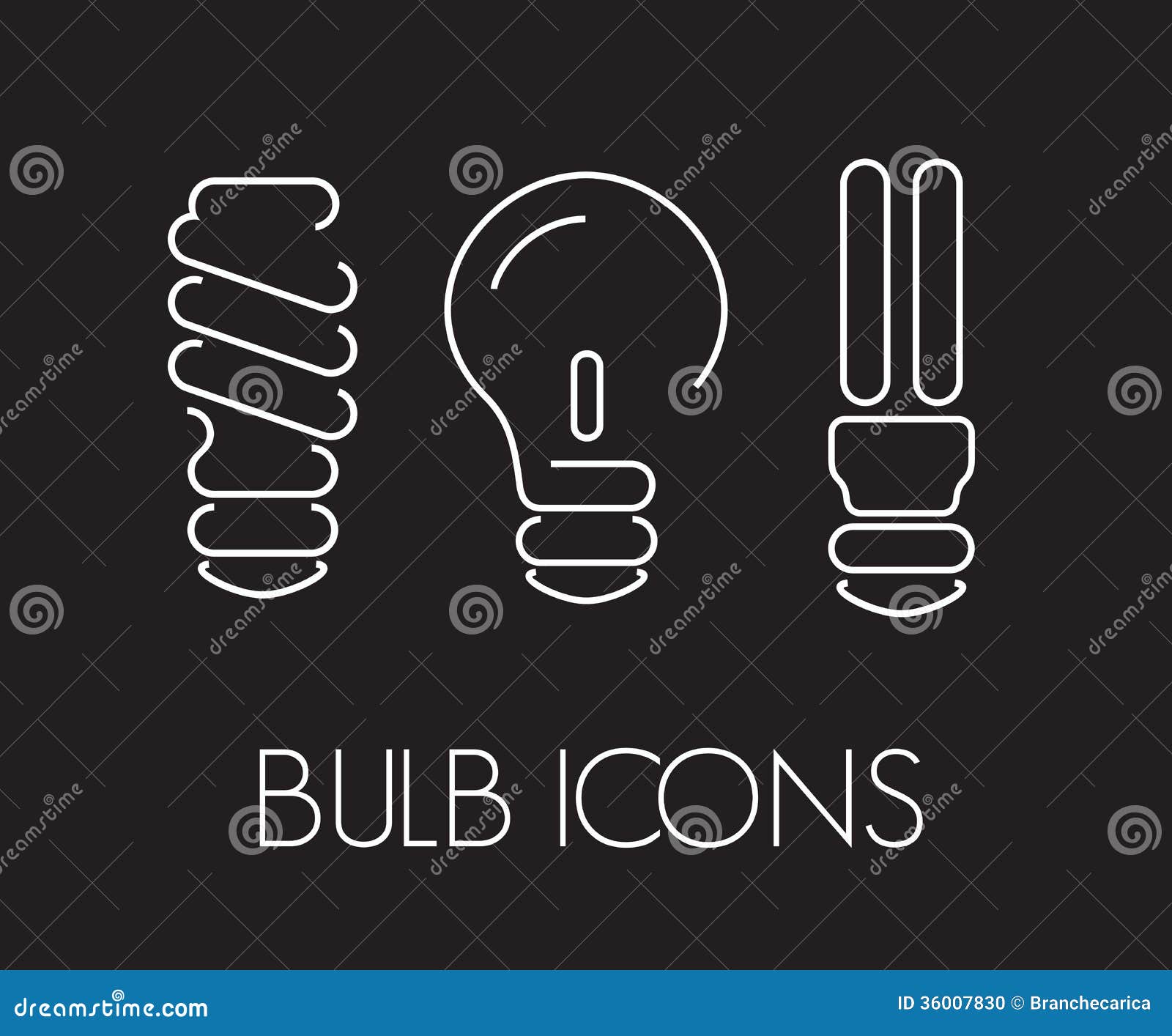 Bulb thin icons stock vector. Illustration of innovation - 36007830
