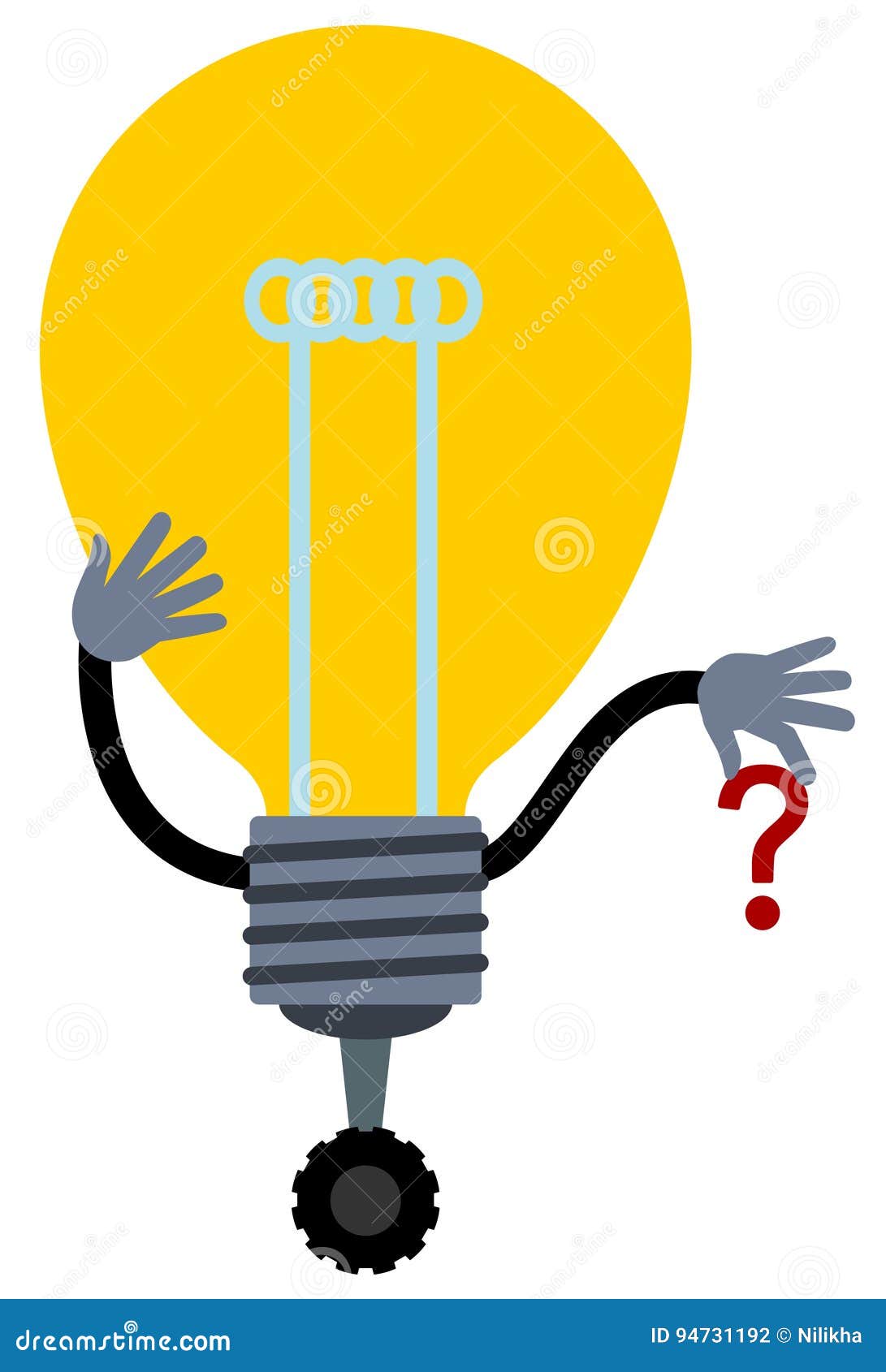 Bulb thinks stock illustration. Illustration of wonder - 94731192