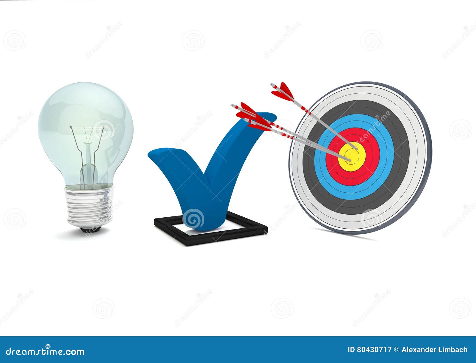 Bulb Tick Target stock illustration. Illustration of check - 80430717
