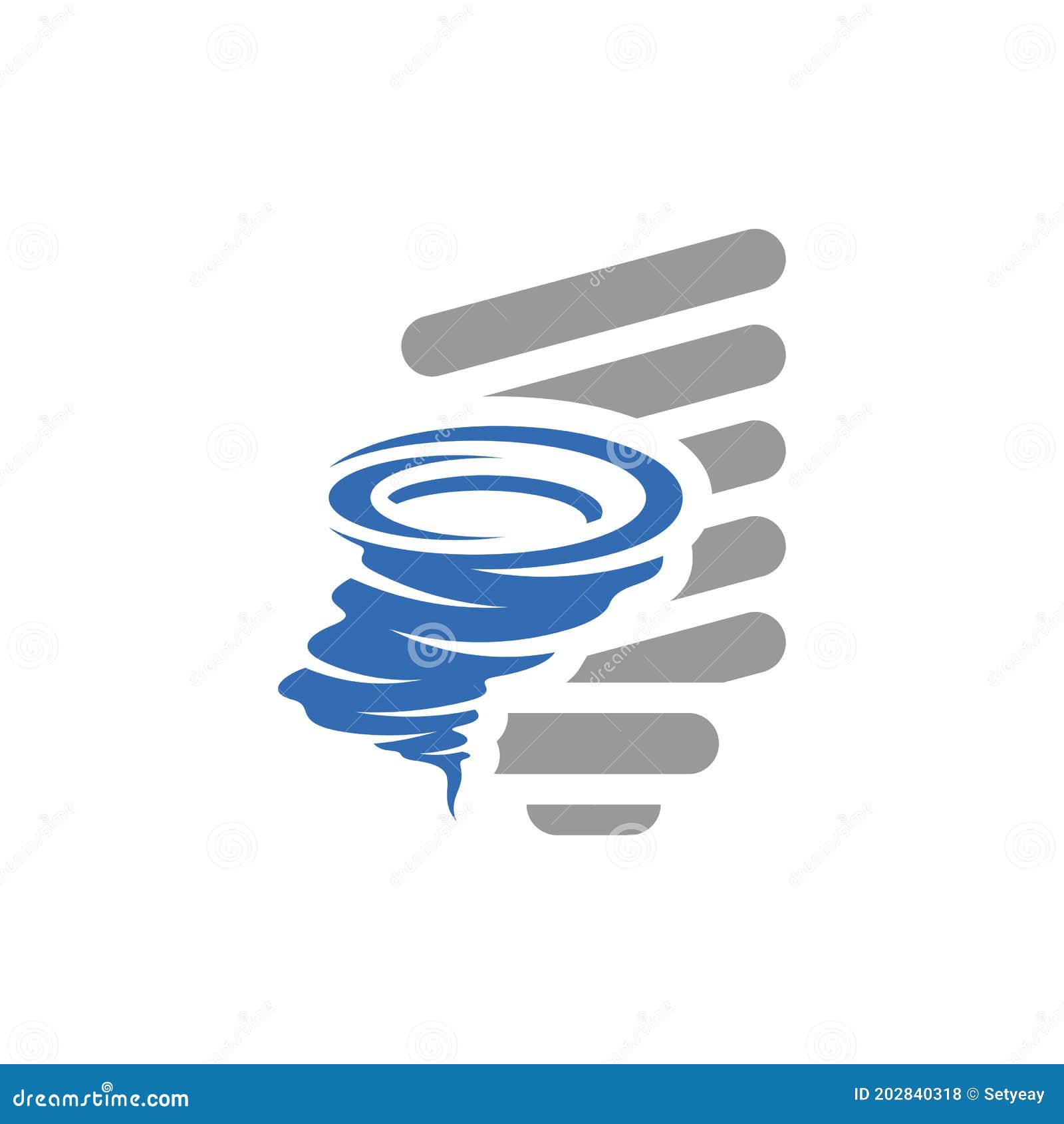 Bulb Tornado Logo Vector Template, Creative Twister Logo Design ...