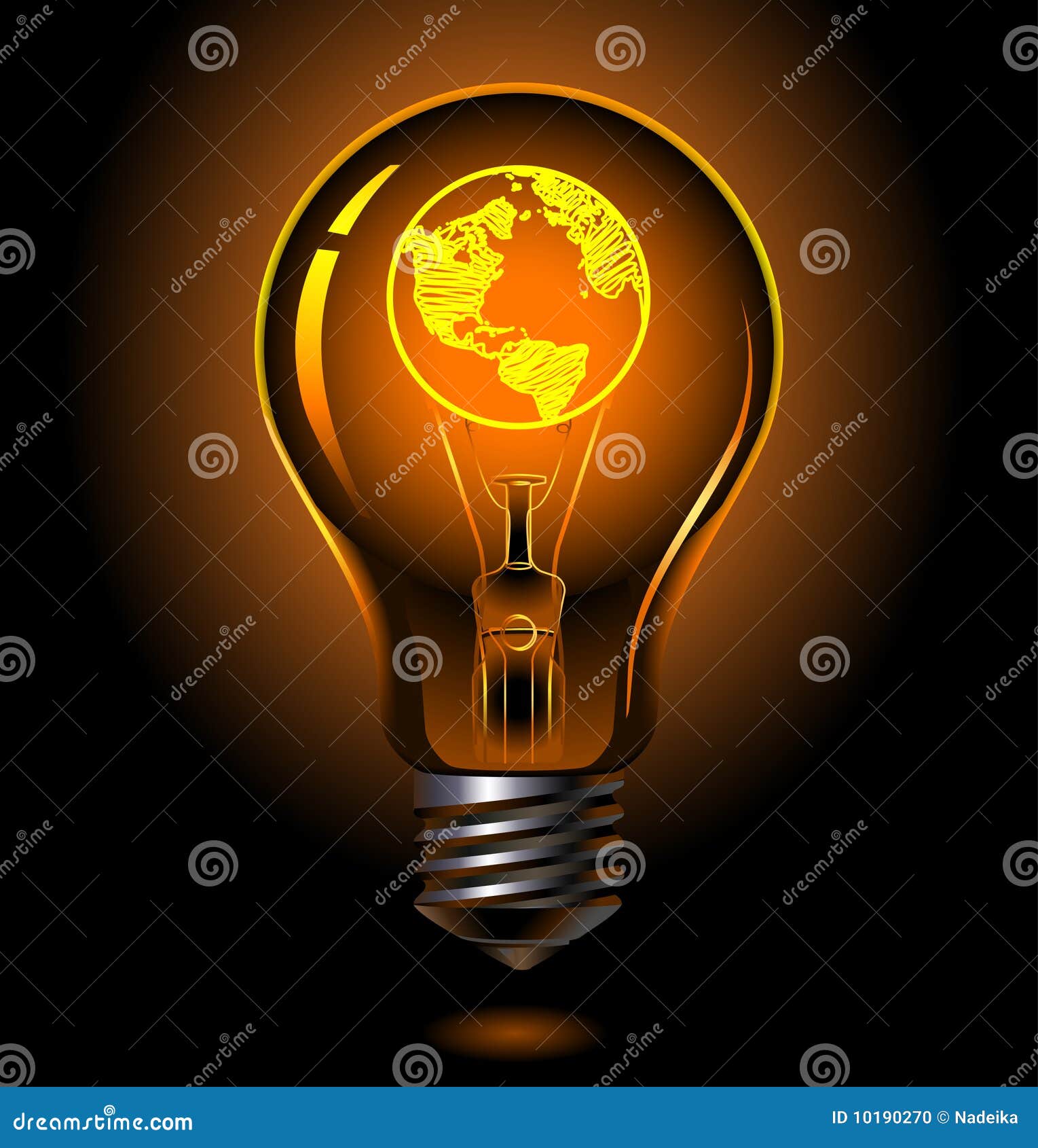 Bulb-usa stock vector. Illustration of electricity, equipment - 10190270
