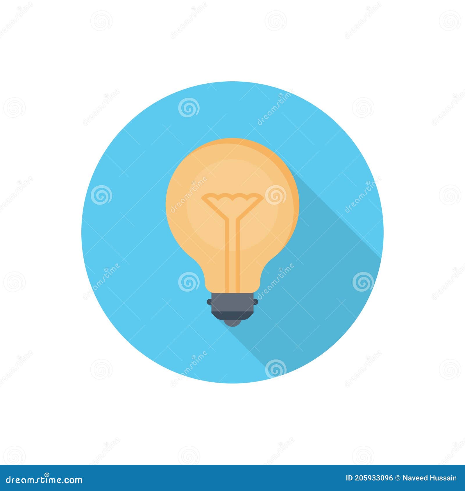 Bulb Vector Flat Colour Icon Stock Vector - Illustration of bulb ...