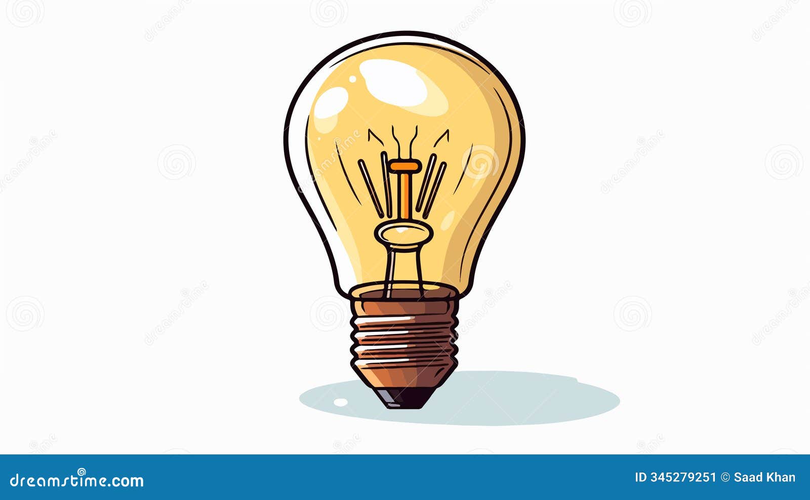 Bulb Drawing stock vector. Illustration of vector, graphic - 345279251