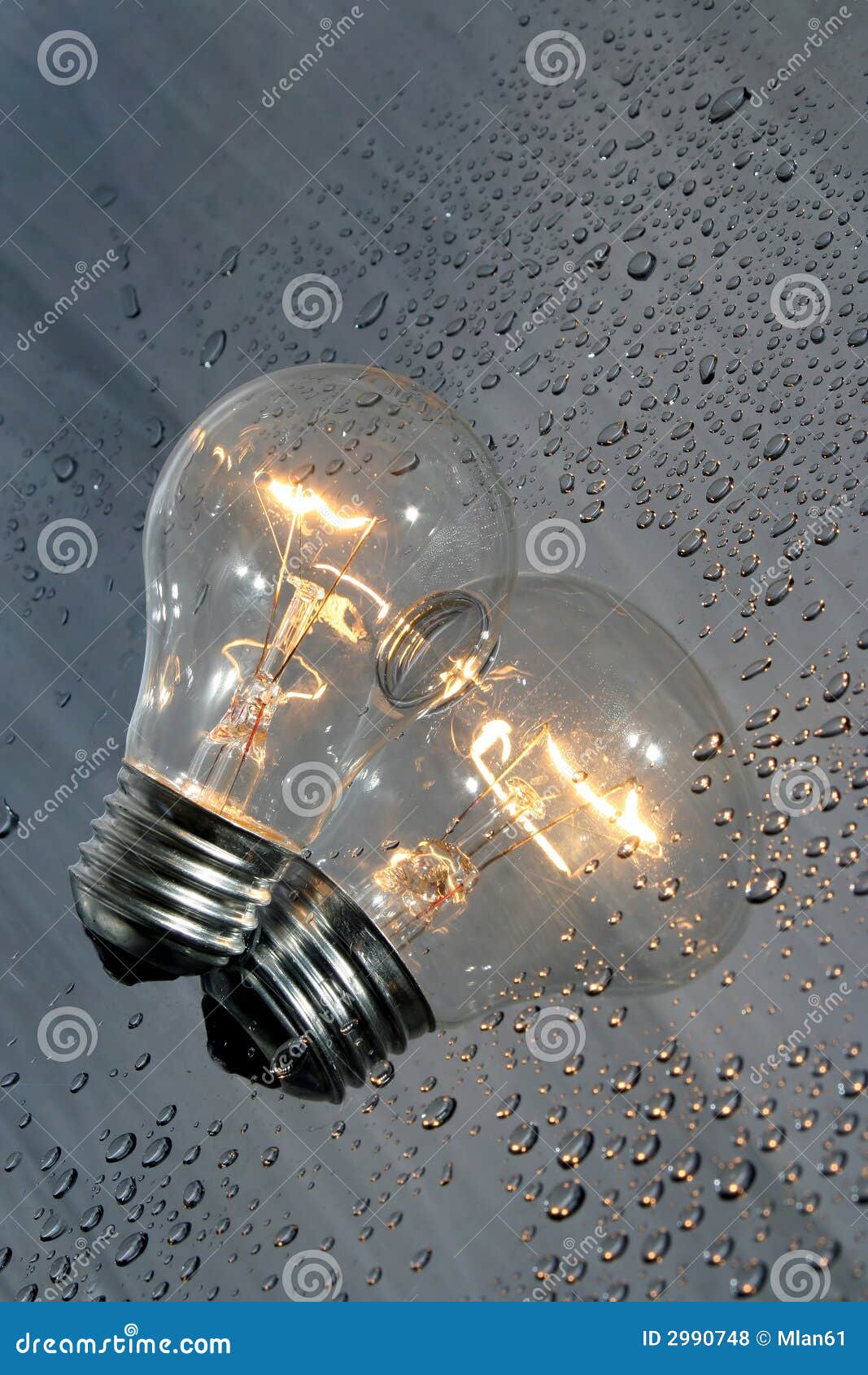 Bulb and water drops stock photo. Image of glitter, electrical - 2990748