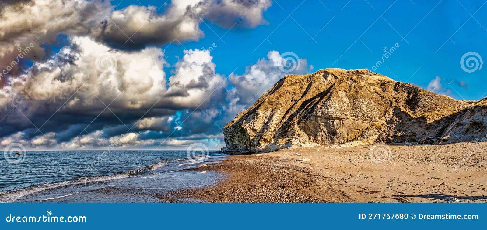 Bulbjerg Panorama in Thy, Denmark Stock Photo - Image of beach, rissa ...