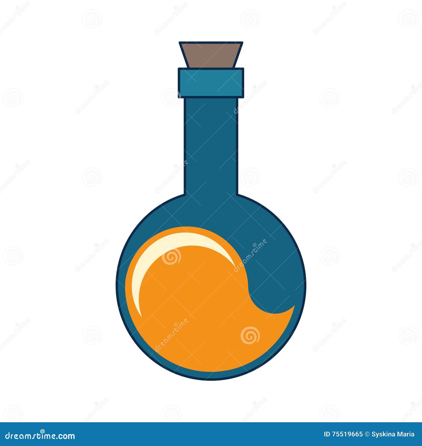 Bulbo da química ilustração do vetor. Ilustração de substância - 75519665