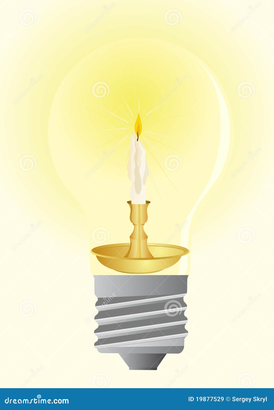 Bulbos y vela de la cera ilustración del vector. Ilustración de ...