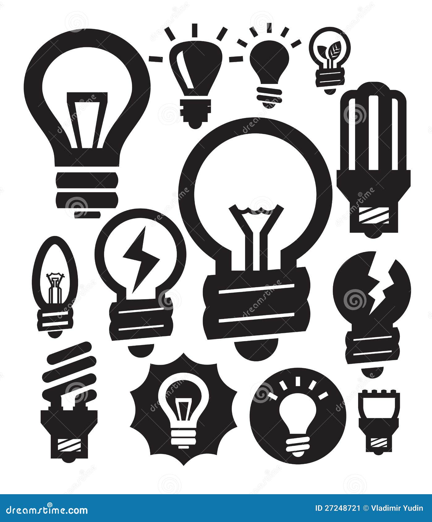 Bulbs icons stock vector. Illustration of icon, isolated - 27248721