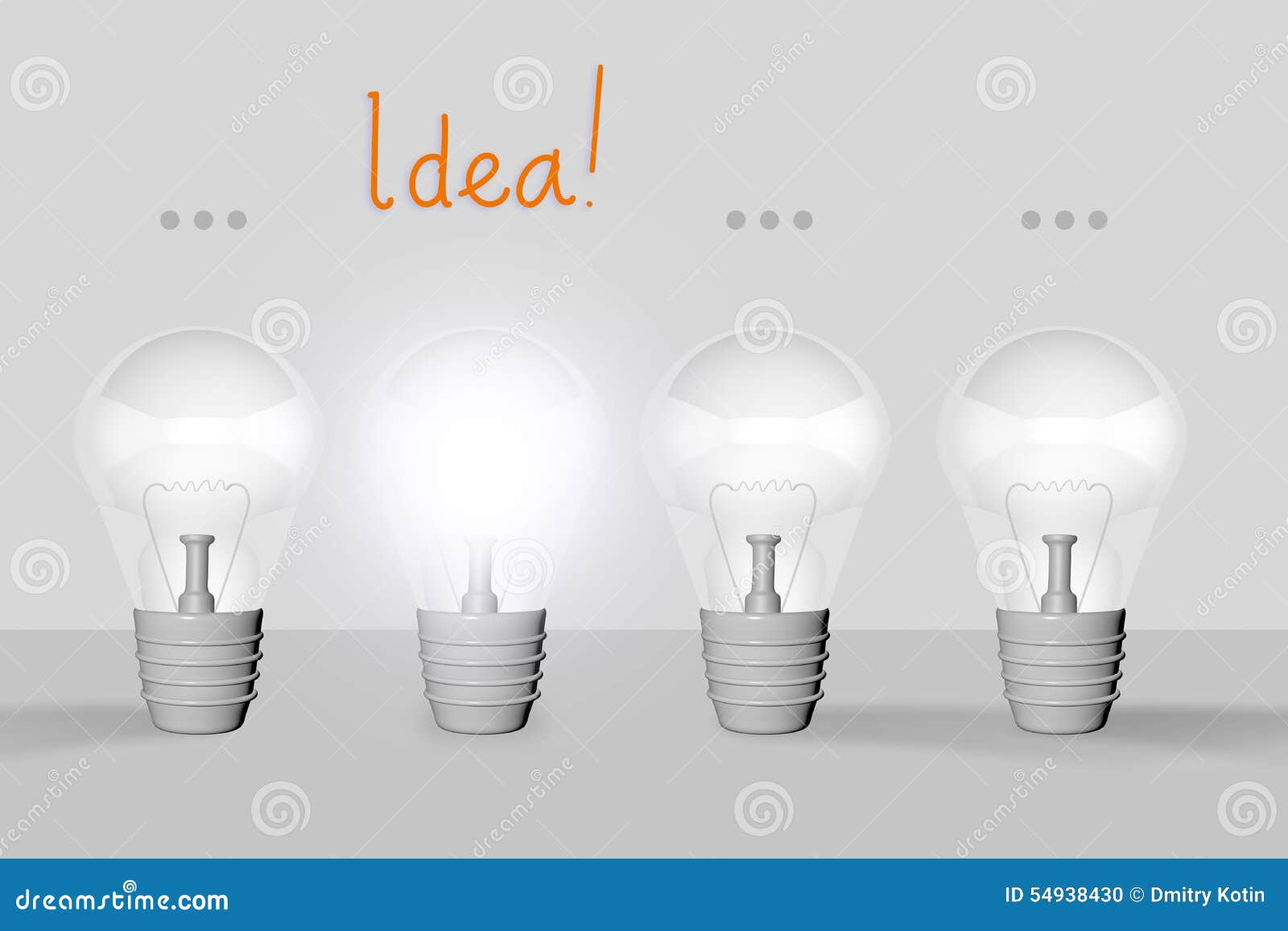 Bulbs, idea stock illustration. Illustration of business - 54938430