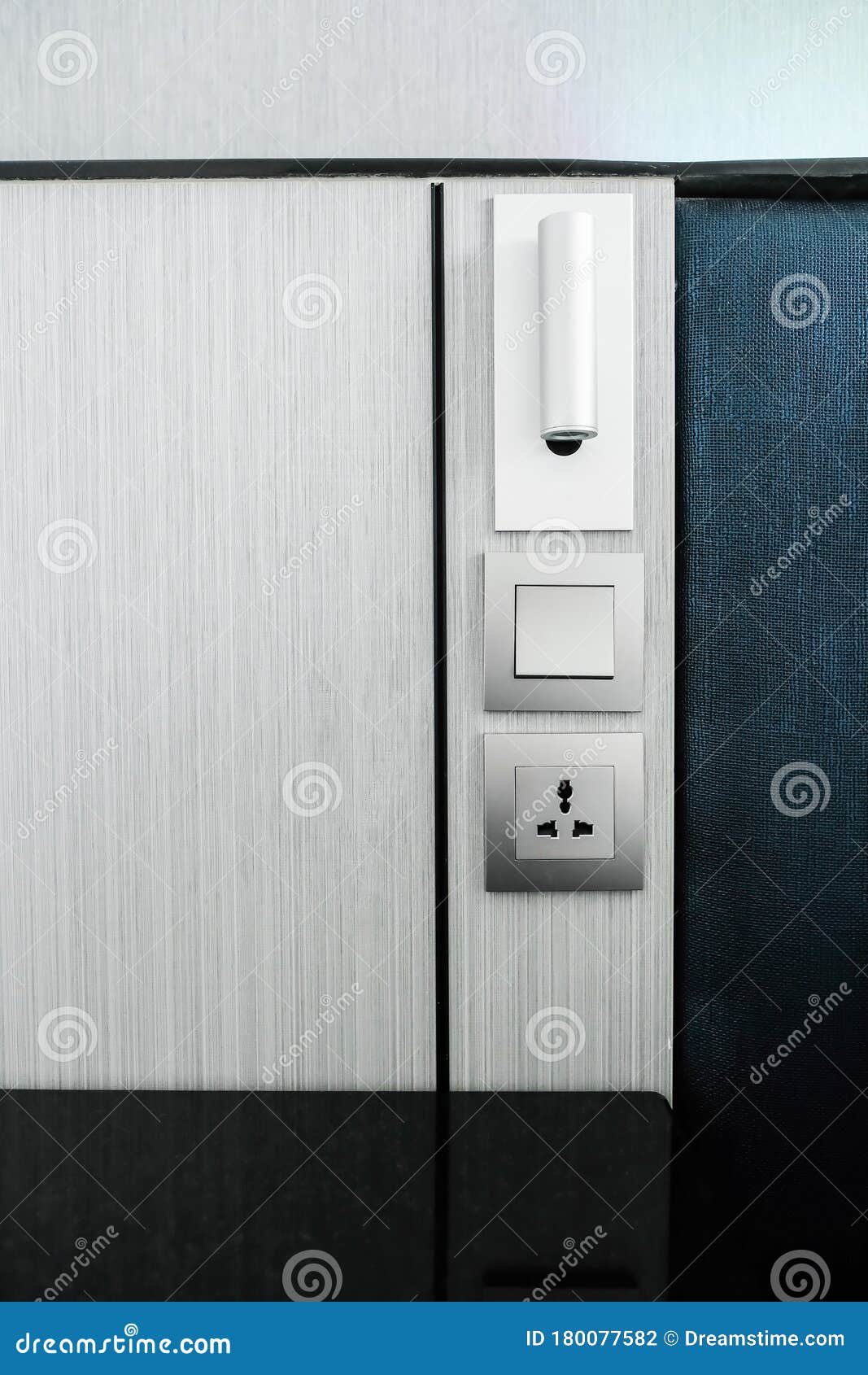 Bulbs and Switch Plugs Convenient beside the Bed. Stock Photo - Image ...