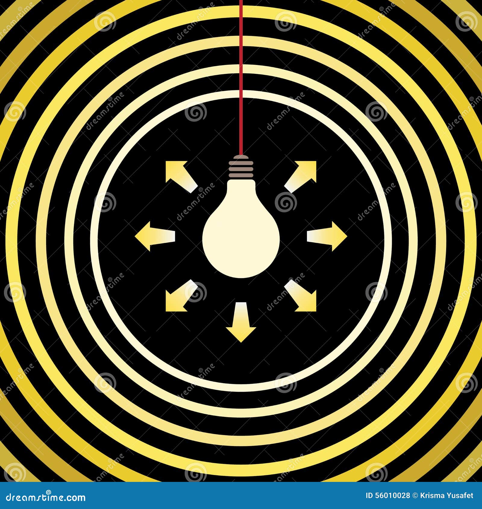 Bulbs light waves stock illustration. Illustration of bulb - 56010028