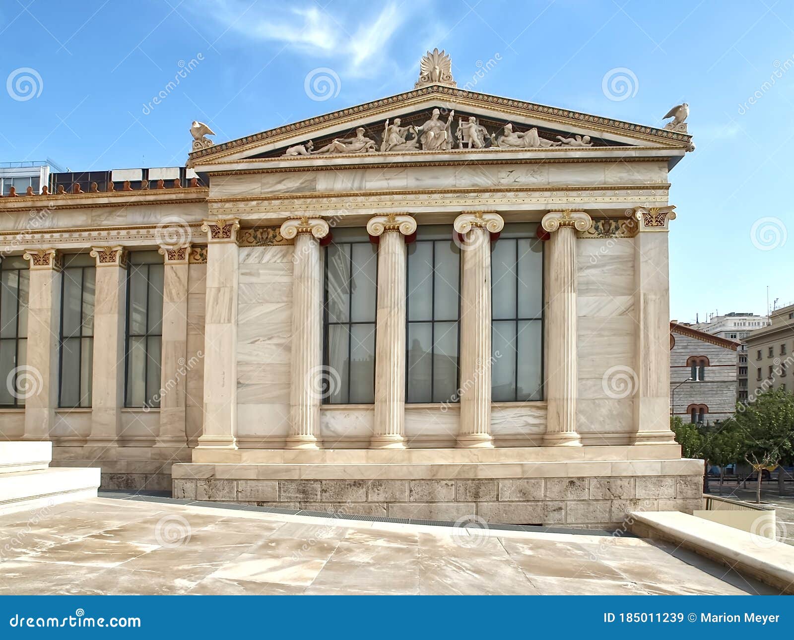 Wonderful Architecture Shows the University in Athens in Greece Stock ...