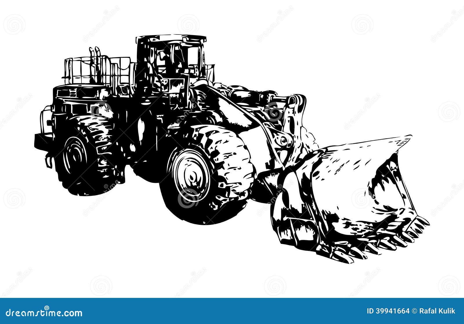 Buldozer Hand Drawn Sketch Icon. Vector Illustration | CartoonDealer ...