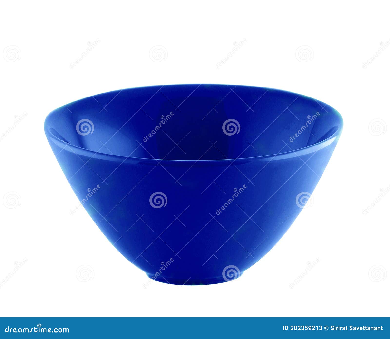 Bule Empty Bowl Isolated On White Background Royalty-Free Stock Image ...