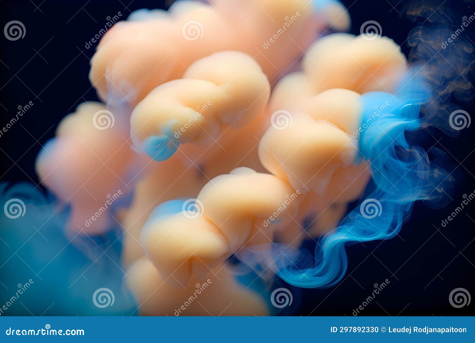 Bule Smoke, Cream Color Background.ai Generated Stock Photography ...