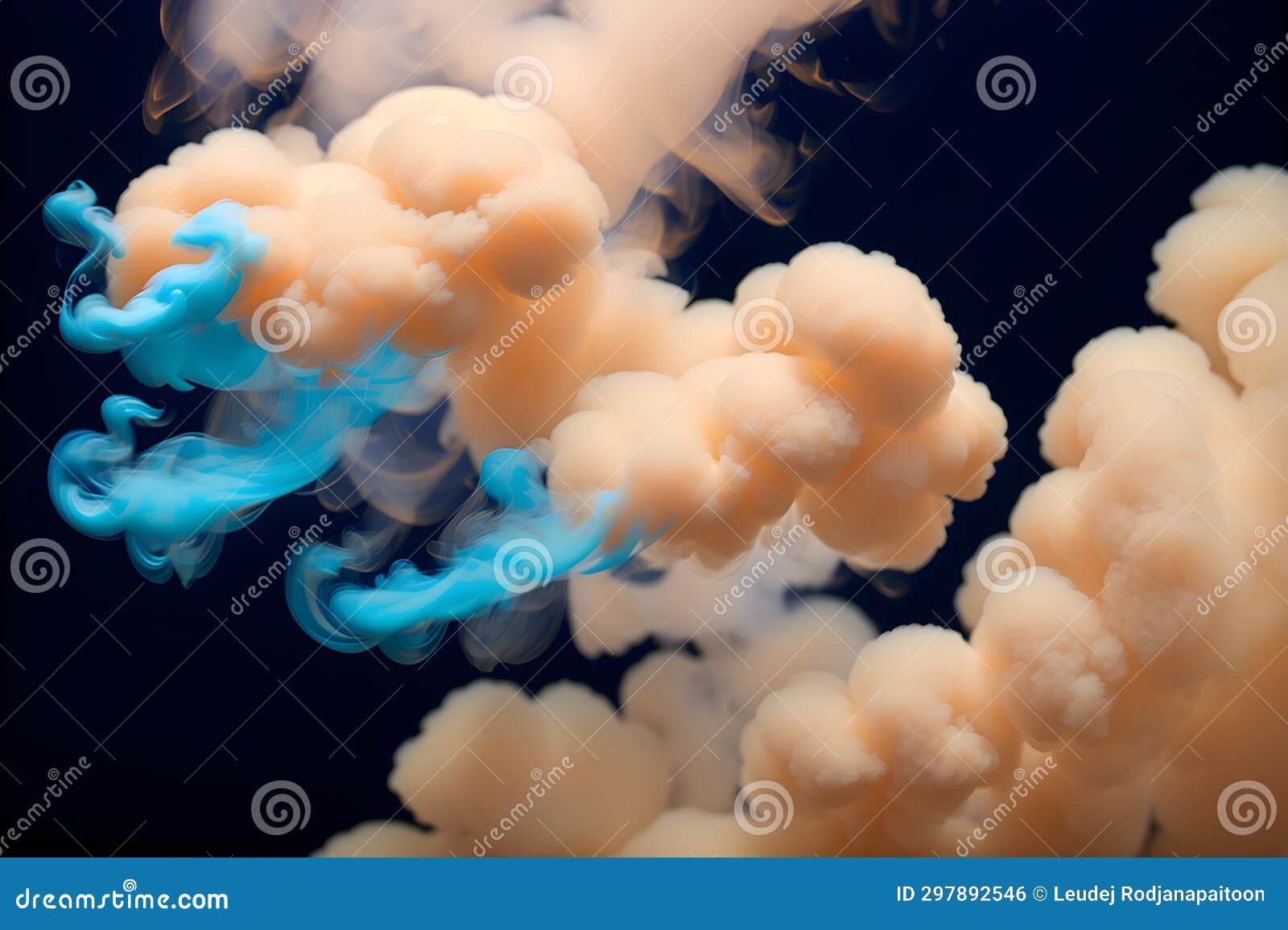 Bule Smoke, Cream Color Background.ai Generated Royalty-Free Stock ...
