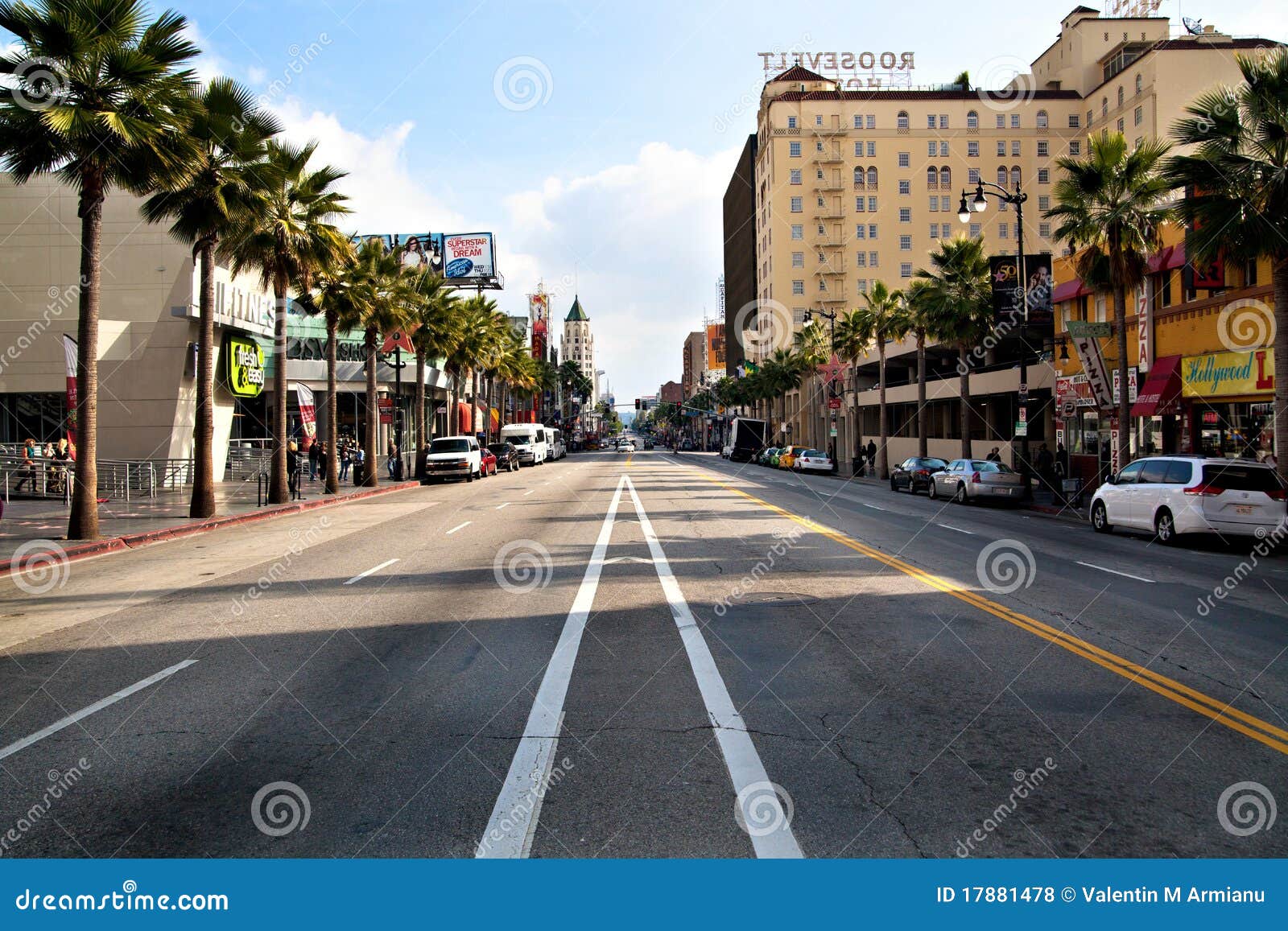 Bulevar de Hollywood foto de stock editorial. Imagem de bulevar - 17881478