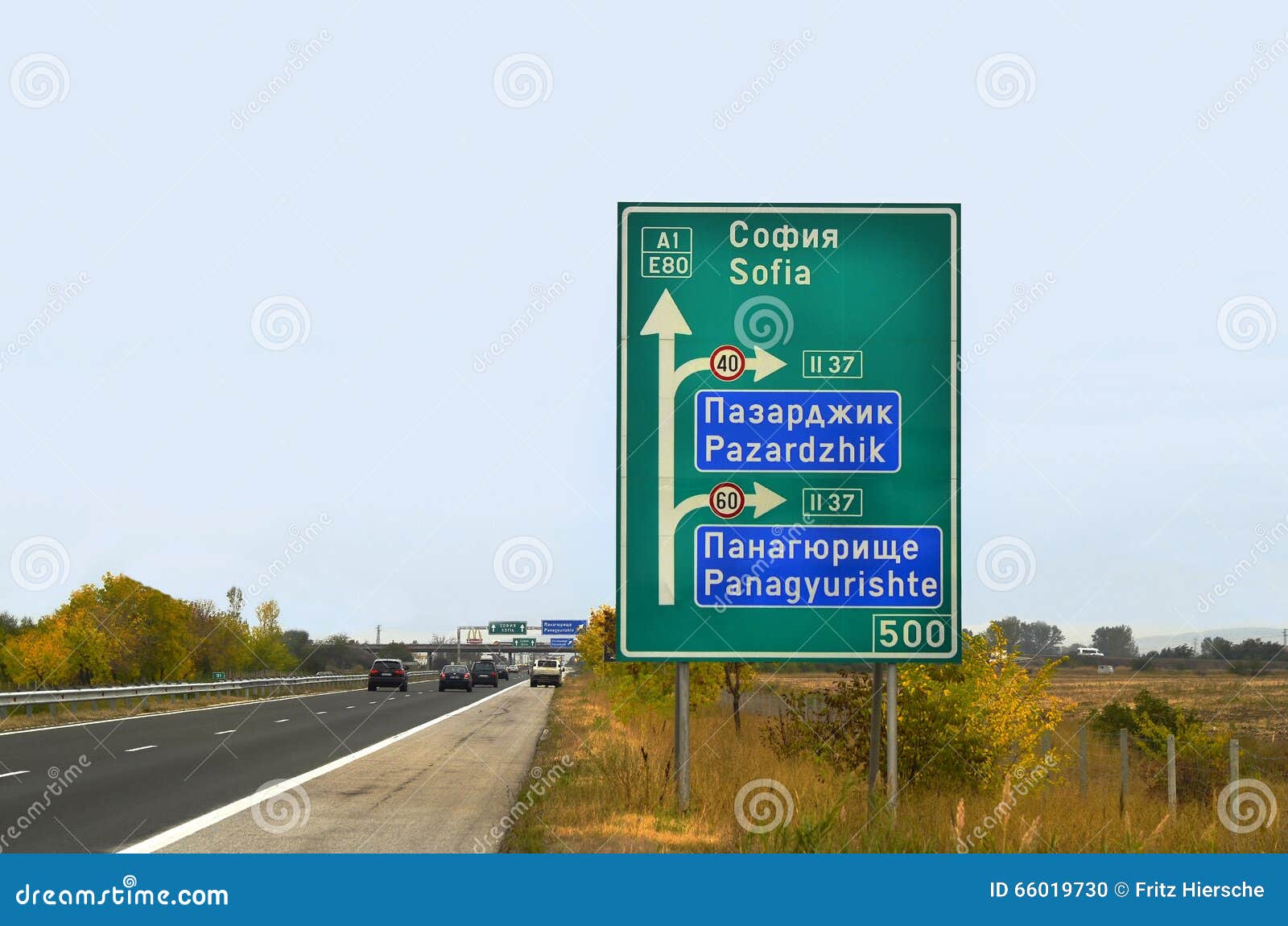 Bulgaria editorial image. Image of traffic, highway, cyrillic - 66019730