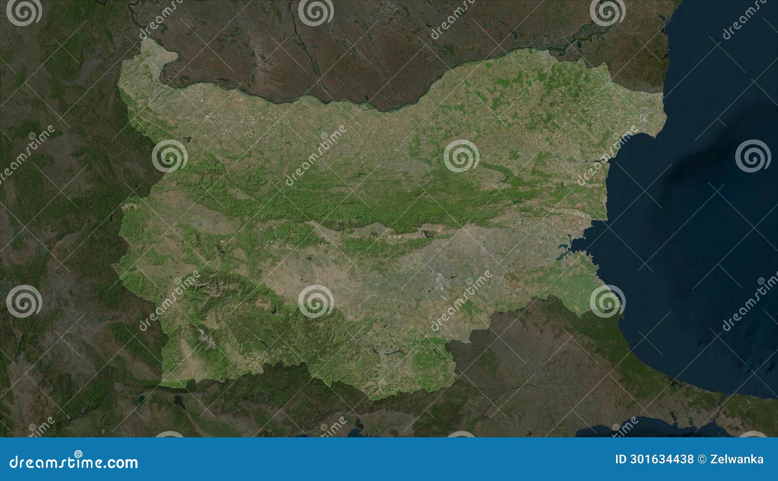 Bulgaria Highlighted. High-res Satellite Stock Illustration ... Bulgaria Highlighted. High-res Satellite Stock Illustration ...