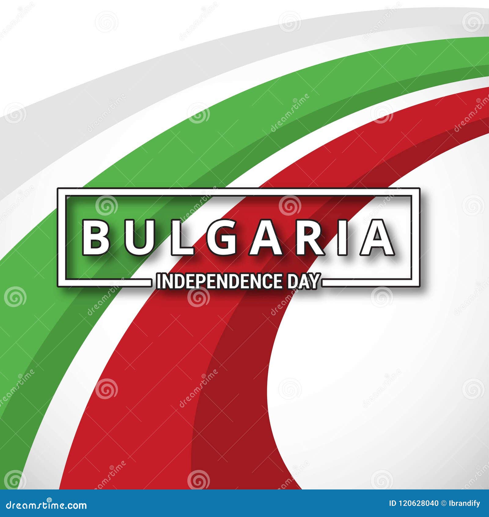 Bulgaria Independence Day Abstract Background Stock Vector ...