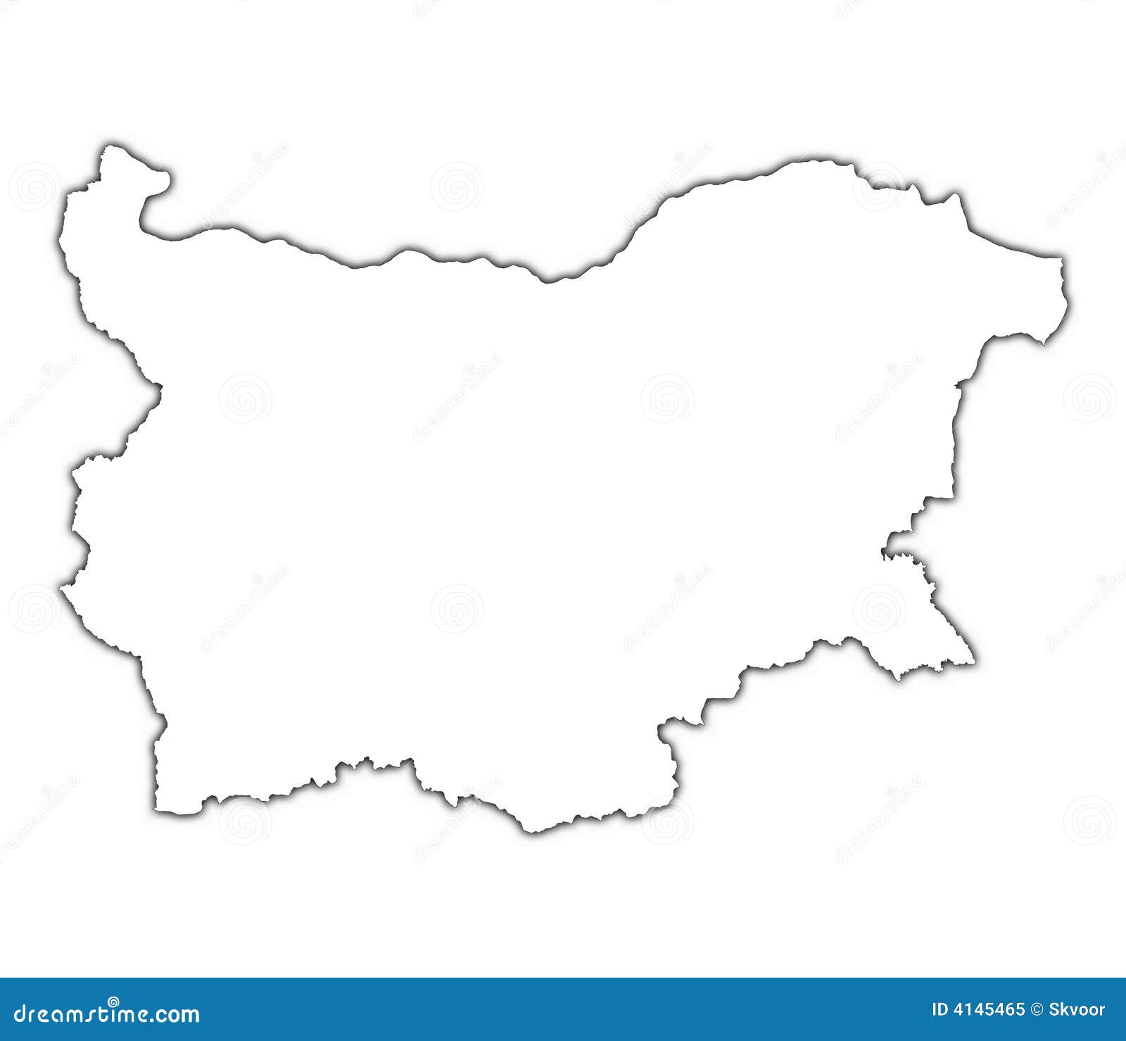 Bulgaria Map With Shadow Royalty Free Stock Photo - Image: 4145465