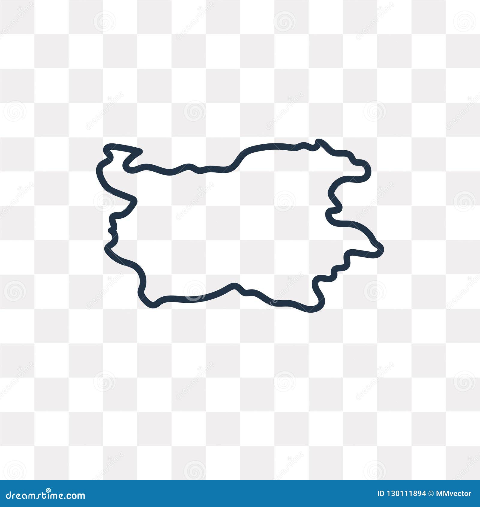 Bulgaria Map Vector Icon Isolated on Transparent Background, Lin Stock ...