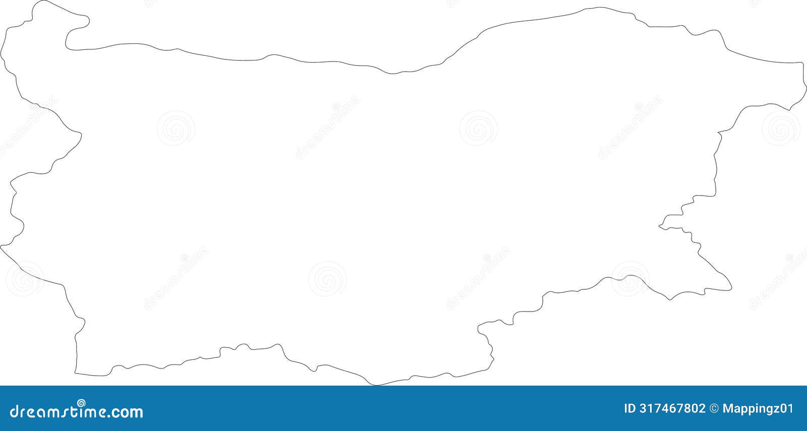 Bulgaria outline map stock illustration. Illustration of shape - 317467802