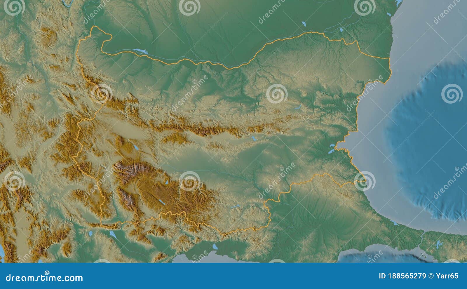 Bulgaria - Overview. Relief Stock Illustration - Illustration of ...