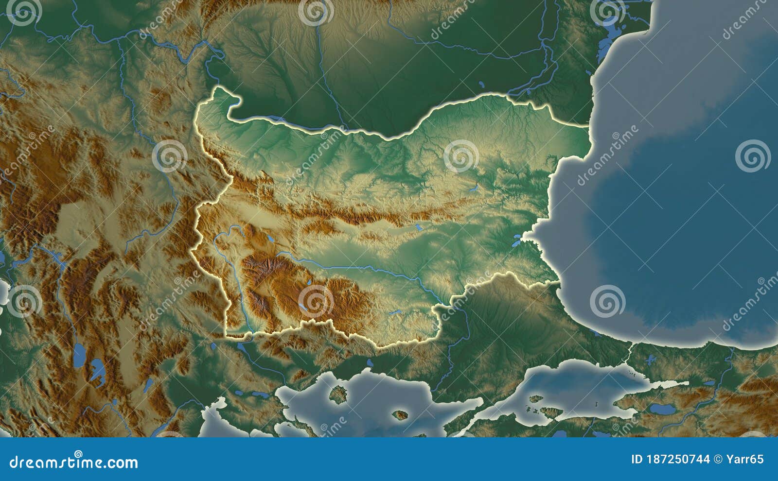 Bulgaria - Relief. Composition Stock Illustration - Illustration of ...