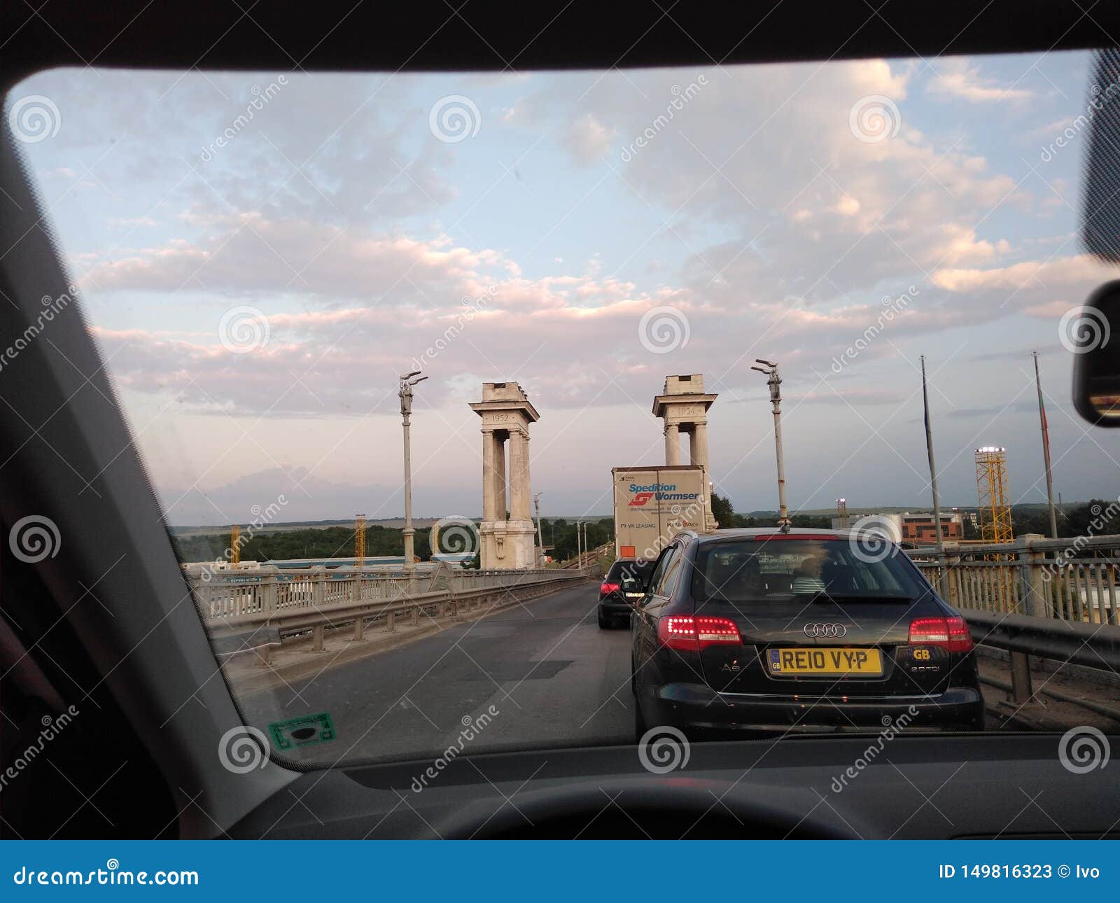 Bulgaria River Boarder Bridge 1952 Editorial Stock Photo - Image of ...